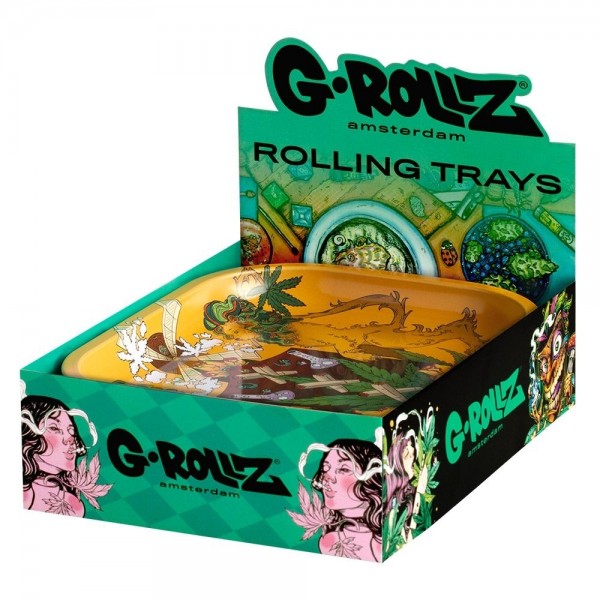 G-Rollz | 'Canna Lions' Small Tray 18x14 cm | Metal Rolling Trays | G ...