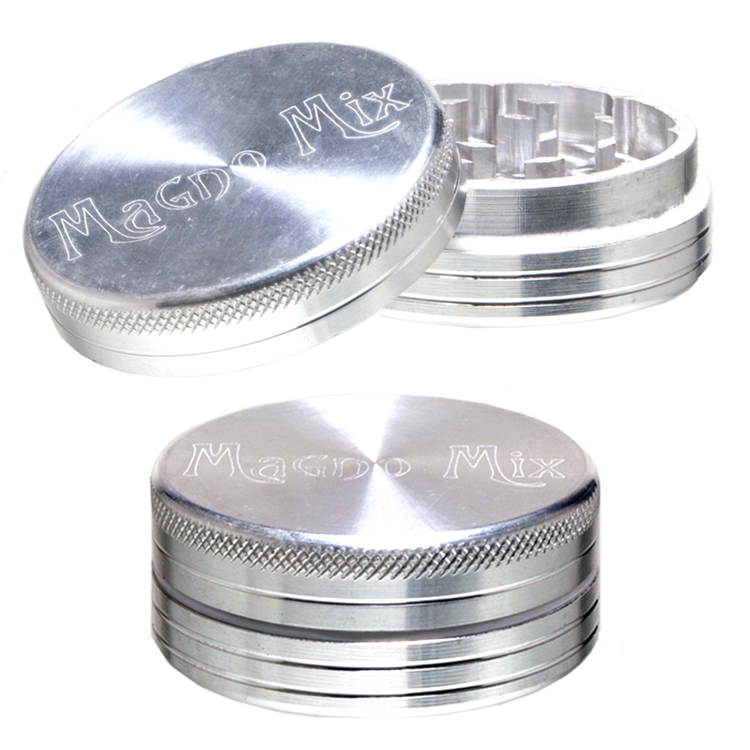 Magno Mix | Grinder- 2part - Ø:50mm- Silver | Metal Grinders | Grinders ...