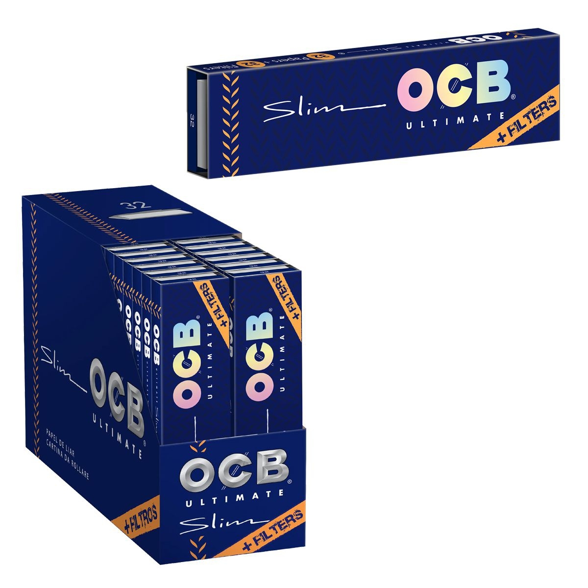 OCB | Ultimate King Size Slim Papers + Tips (32 Booklets) | NEW ITEMS ...